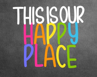 This is Our Happy Place - Bulletin Message Board Die Cut Cardstock ...