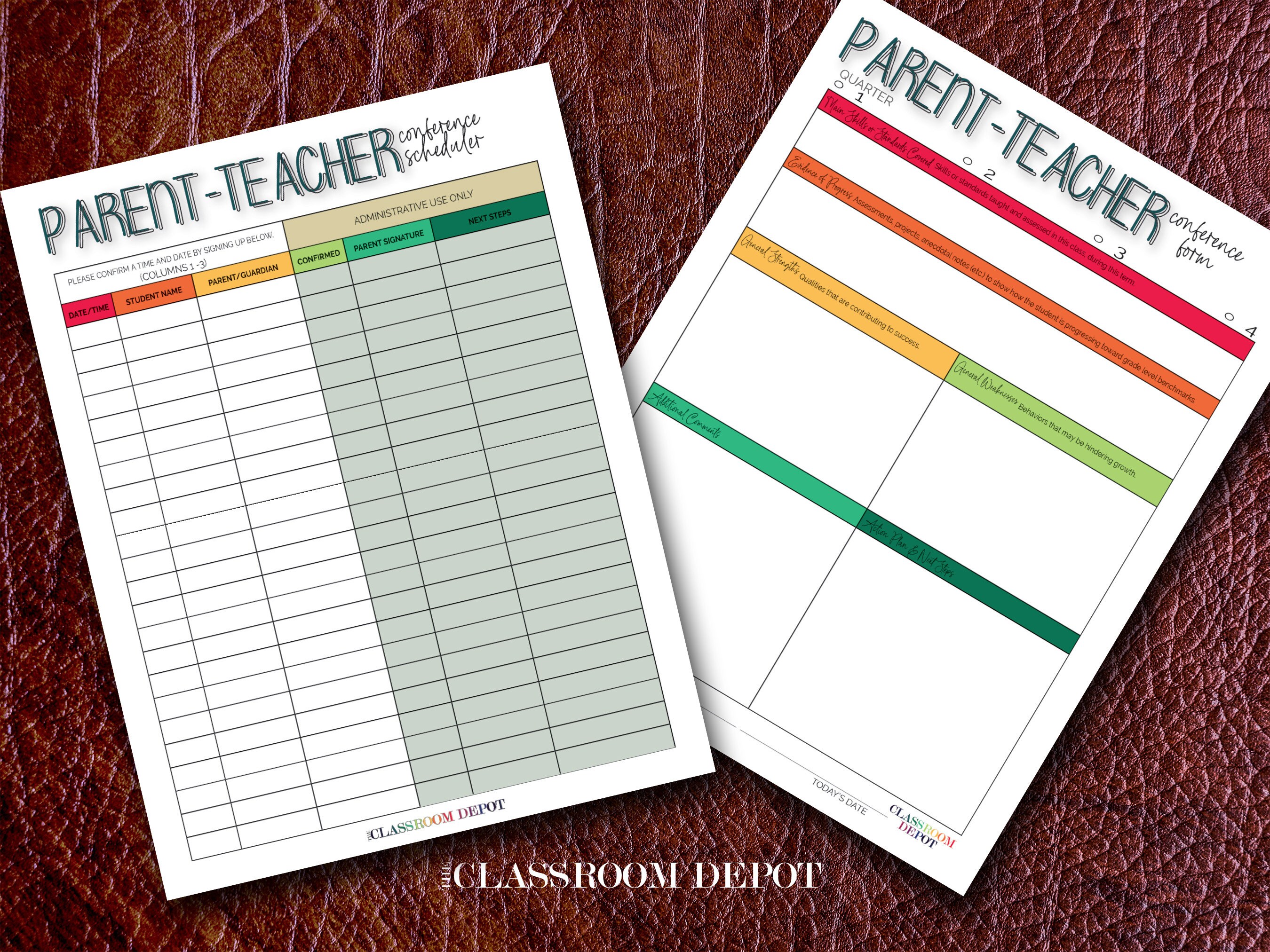 Parent Teacher Conference Form and Scheduler (Instant Download) - Etsy