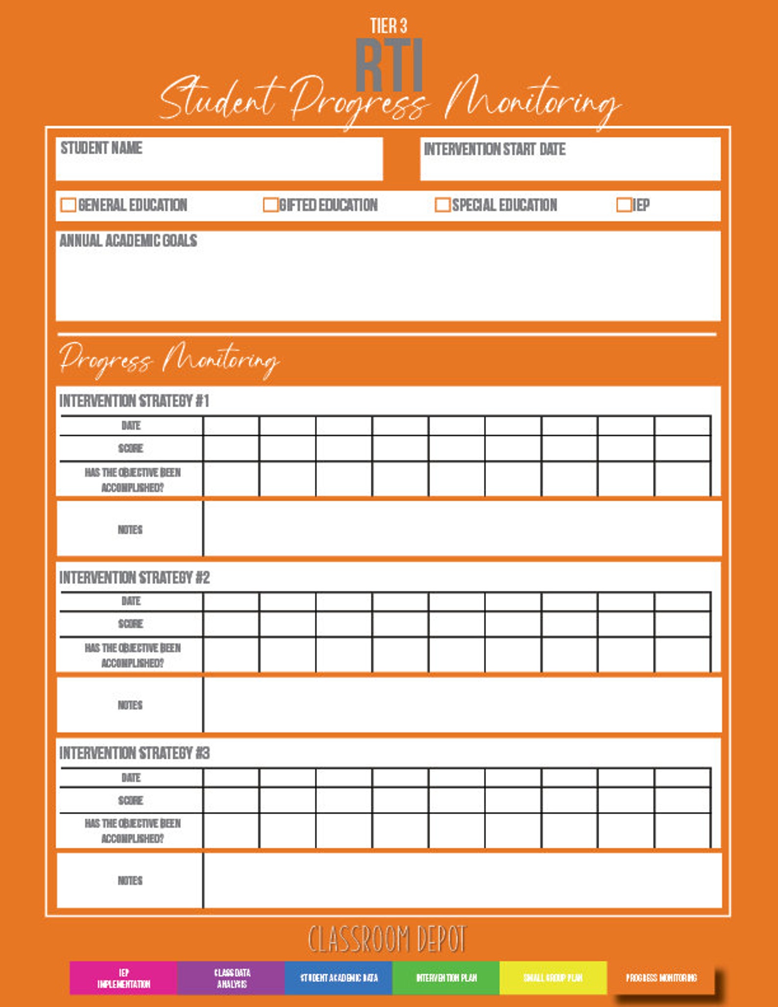 Rti Forms For Elementary Printables - Printable Forms Free Online