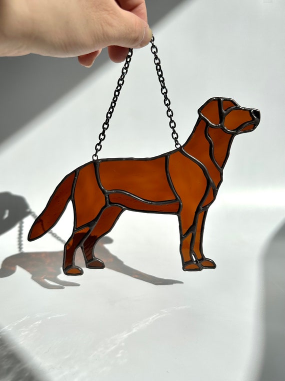 Labrador Retriever Stained Glass Suncatcher - a handmade, Beautiful and ...
