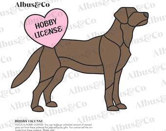 Labrador Dog Stained Glass Pattern - Etsy
