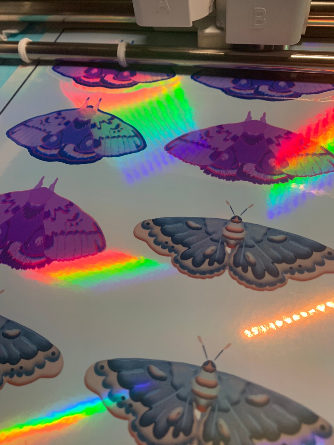 Holographic Pink / Fuchsia Moth Sticker Psychedelic Trippy - Etsy