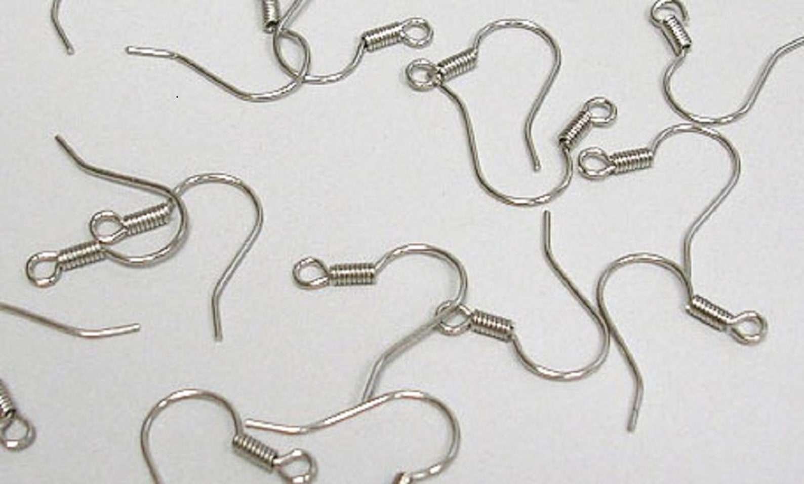 10 Stainless Steel Ear Hooks 20x19mm Platinum Eyelet 2mm Pin - Etsy Israel