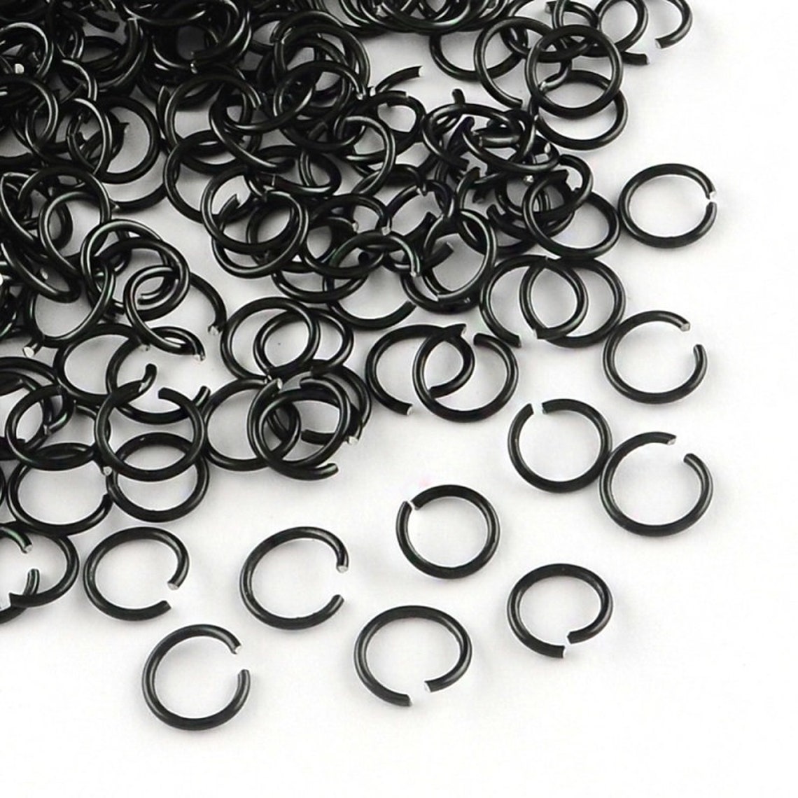100 Aluminum Binding Rings / Jump Rings 10x10mm Black - Etsy
