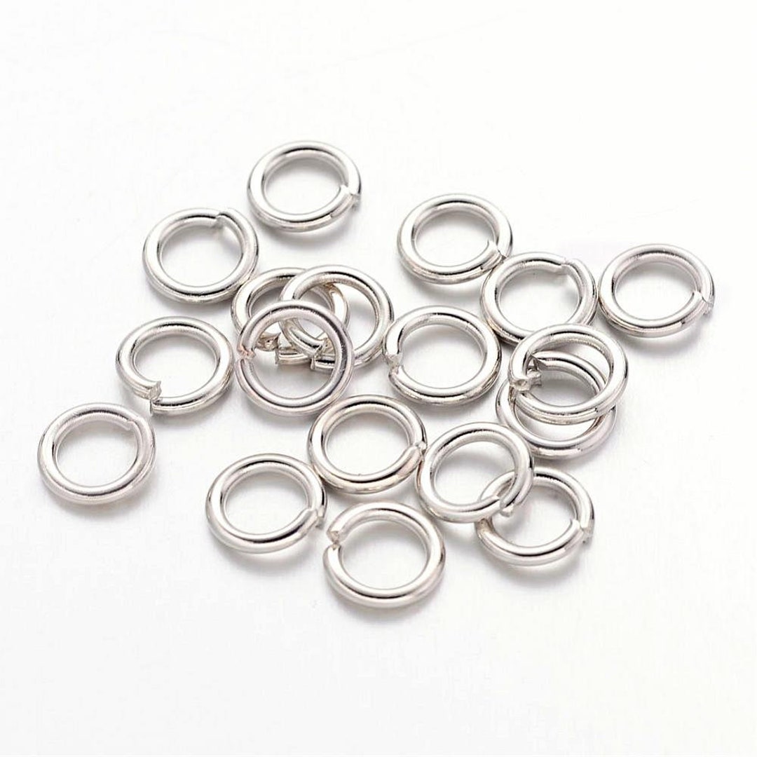100 Jump Rings 6x1mm Platinum Jump Rings 18 Gauge Inner - Etsy