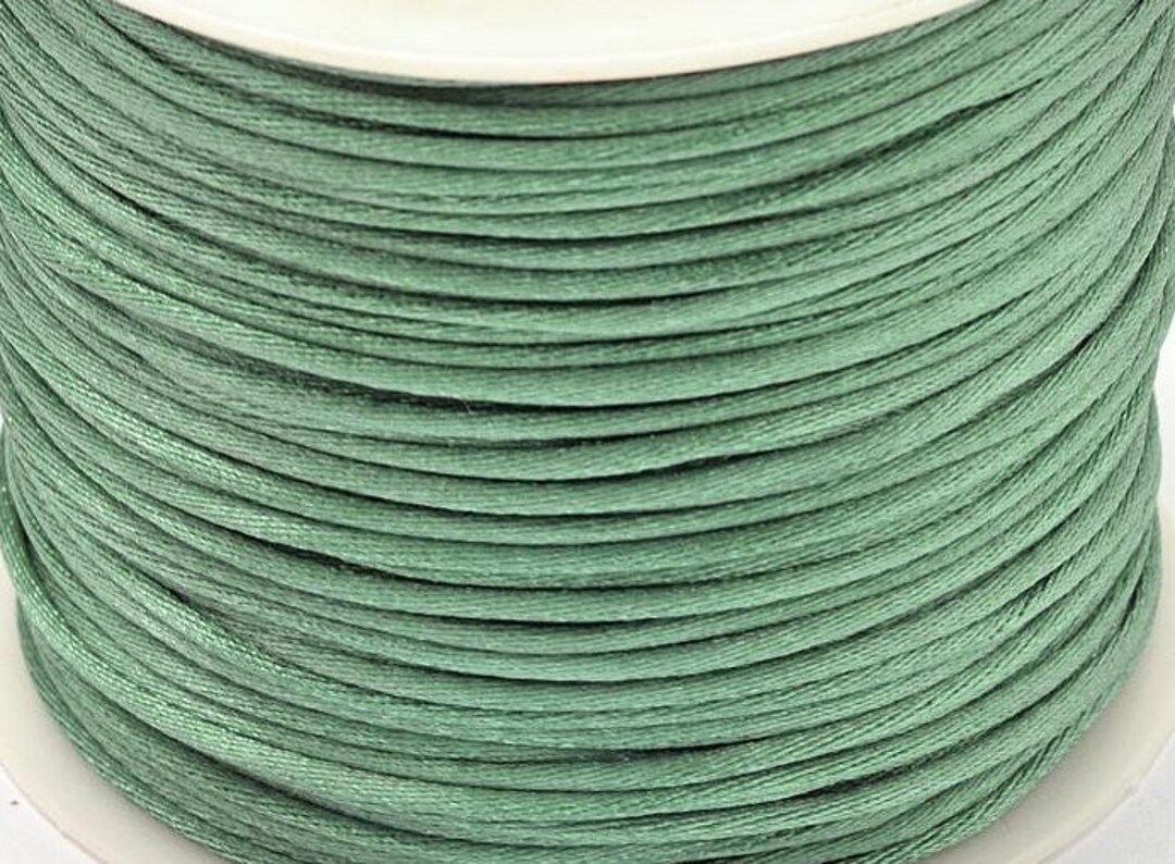 Nylon Thread Rattail Satin Cord Macrame 1mm Sea Green 10m Very ...