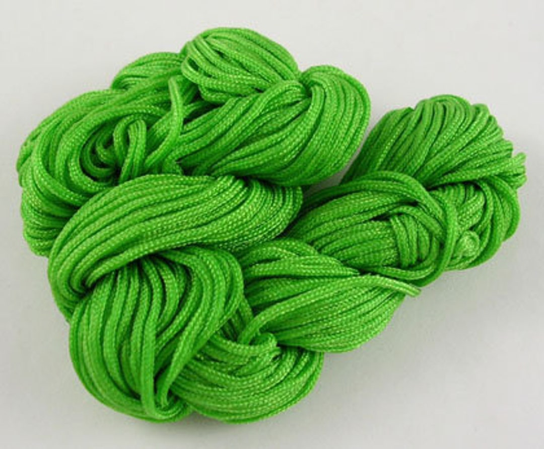 12m Nylon Thread 1.5mm Lime Green Macrame Bracelets Beaded Cord - Etsy