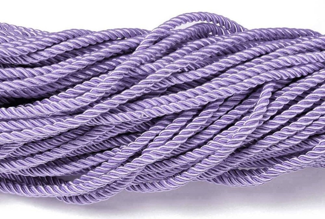 5m Polyester Cord 5mm Twisted Lilac From 3 Twisted Polyester Cords ...