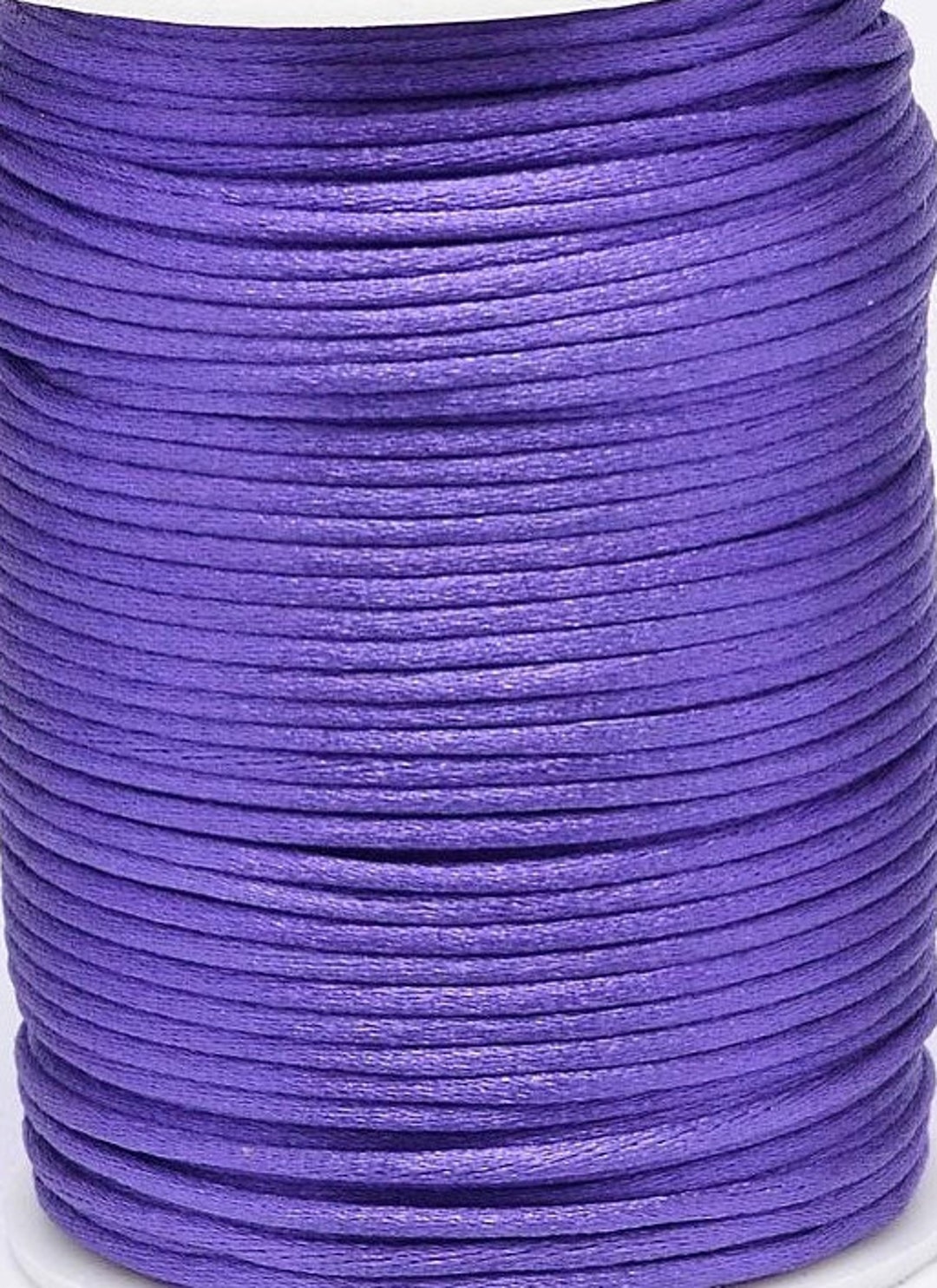 10m Polyester Thread 2mm Rattail Satin Cord Purple Macrame Craft Beaded ...
