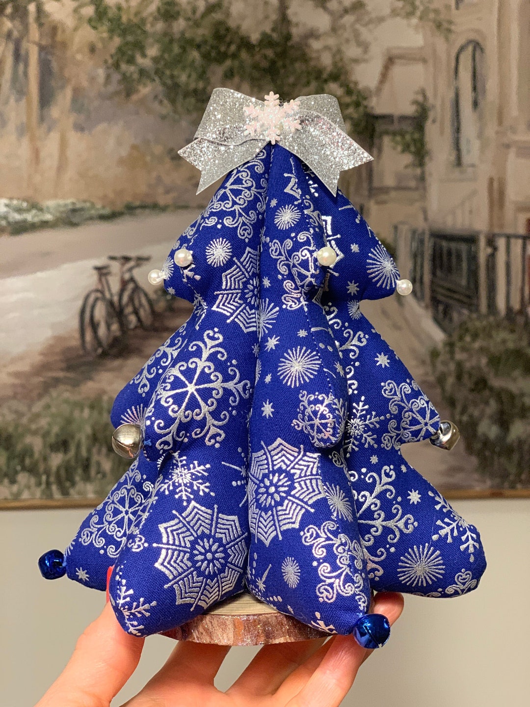 Blue Christmas Tree Tabletop Centerpiece Christmas Tree - Etsy