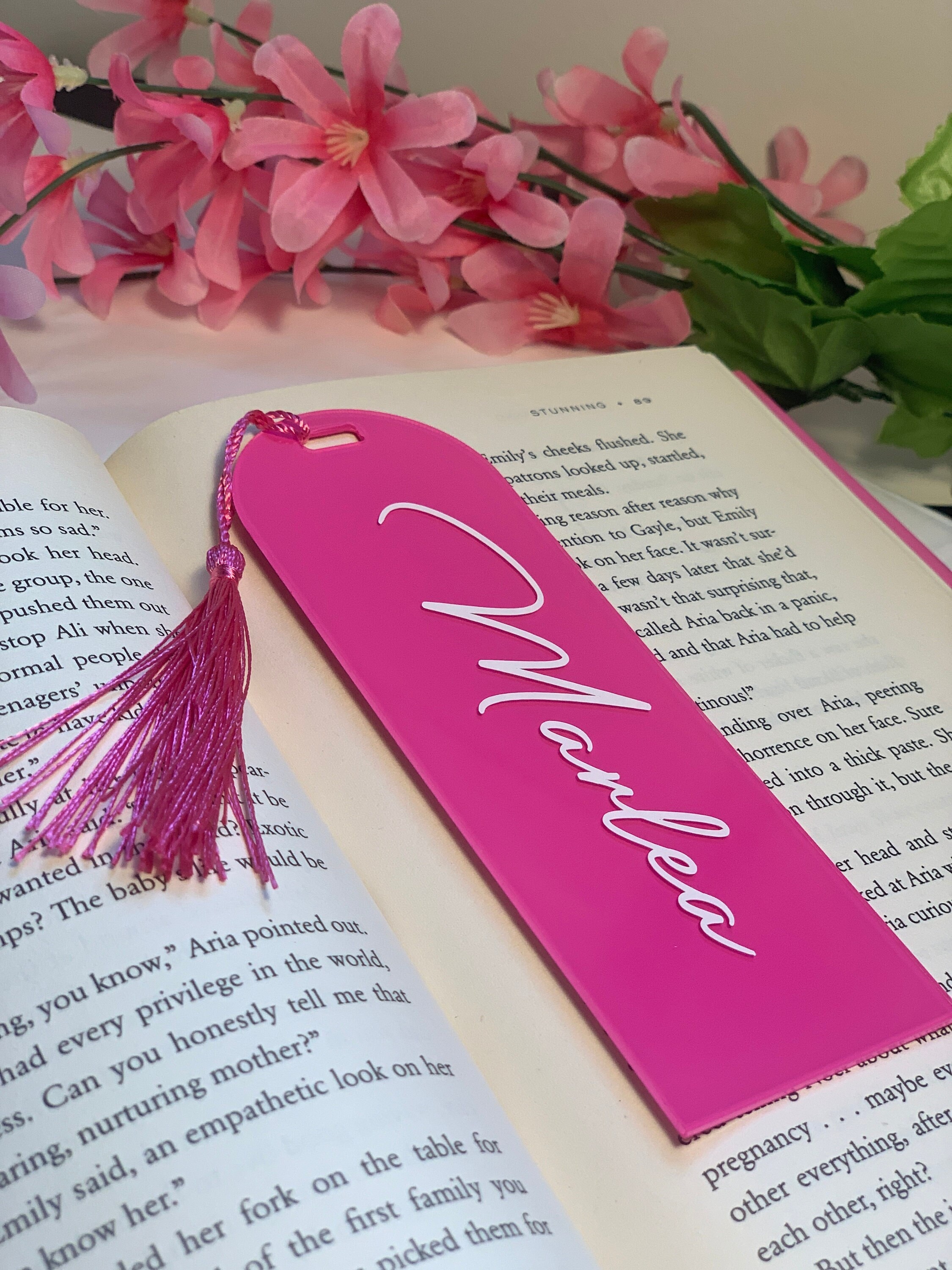 Personalized Bookmark Gift, Acrylic Bookmark, Custom Name Bookmark ...