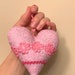 Handmade Pink Heart Ornament Valentine Heart Romantic Gift - Etsy