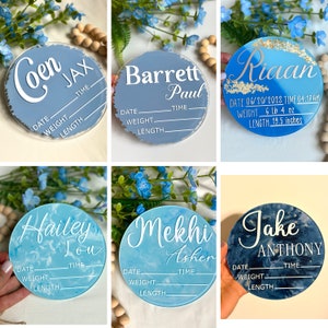 Acrylic Baby Name Sign: Birth Announcement Photo Prop - Etsy