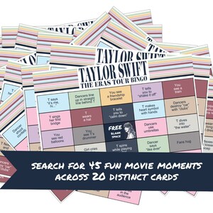 Taylor Swift: the Eras Tour Bingo - Etsy