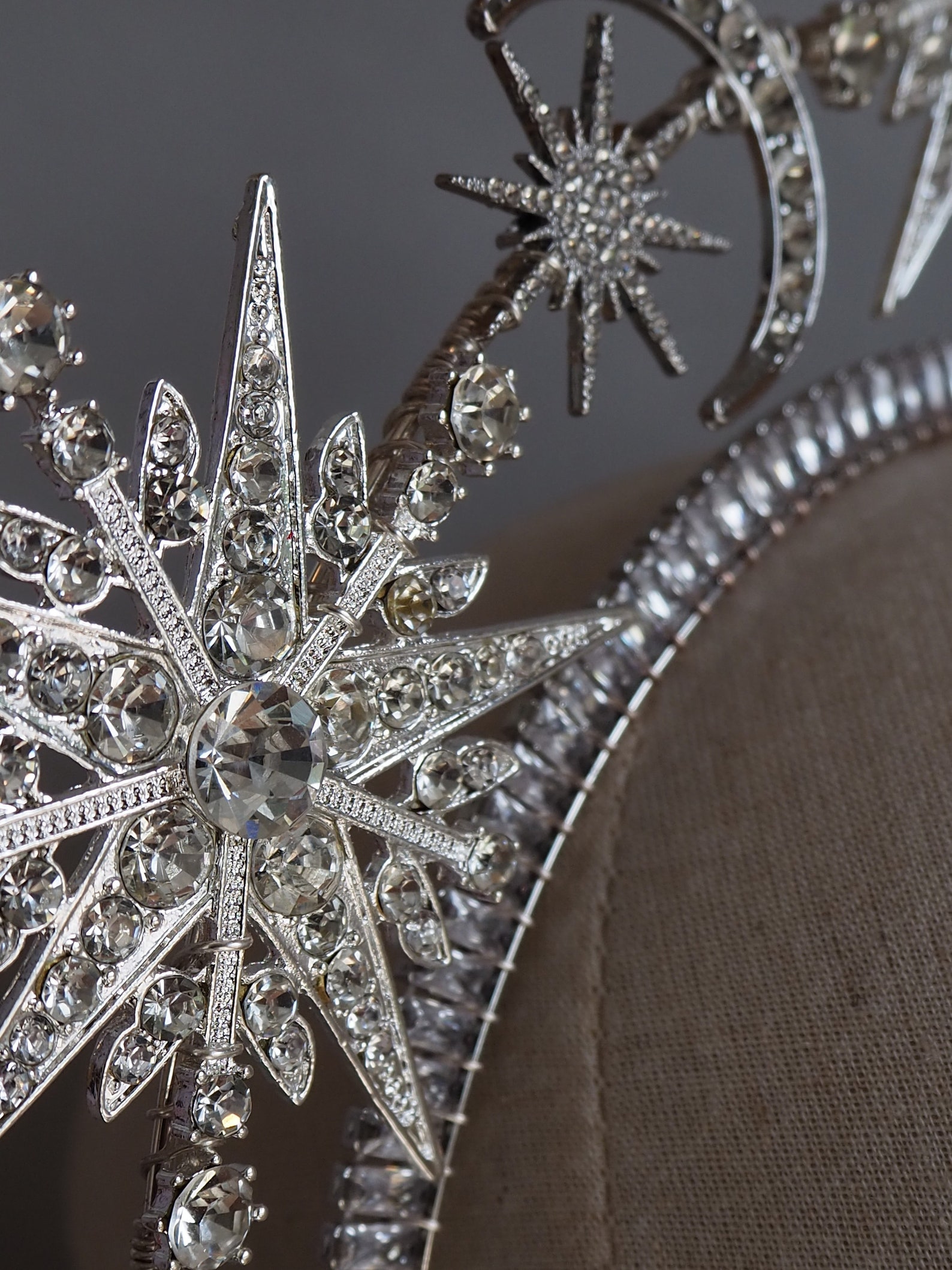 Crystal Silver Halo, Celestial Tiara, Galaxy Halo, Bridal Accessories ...