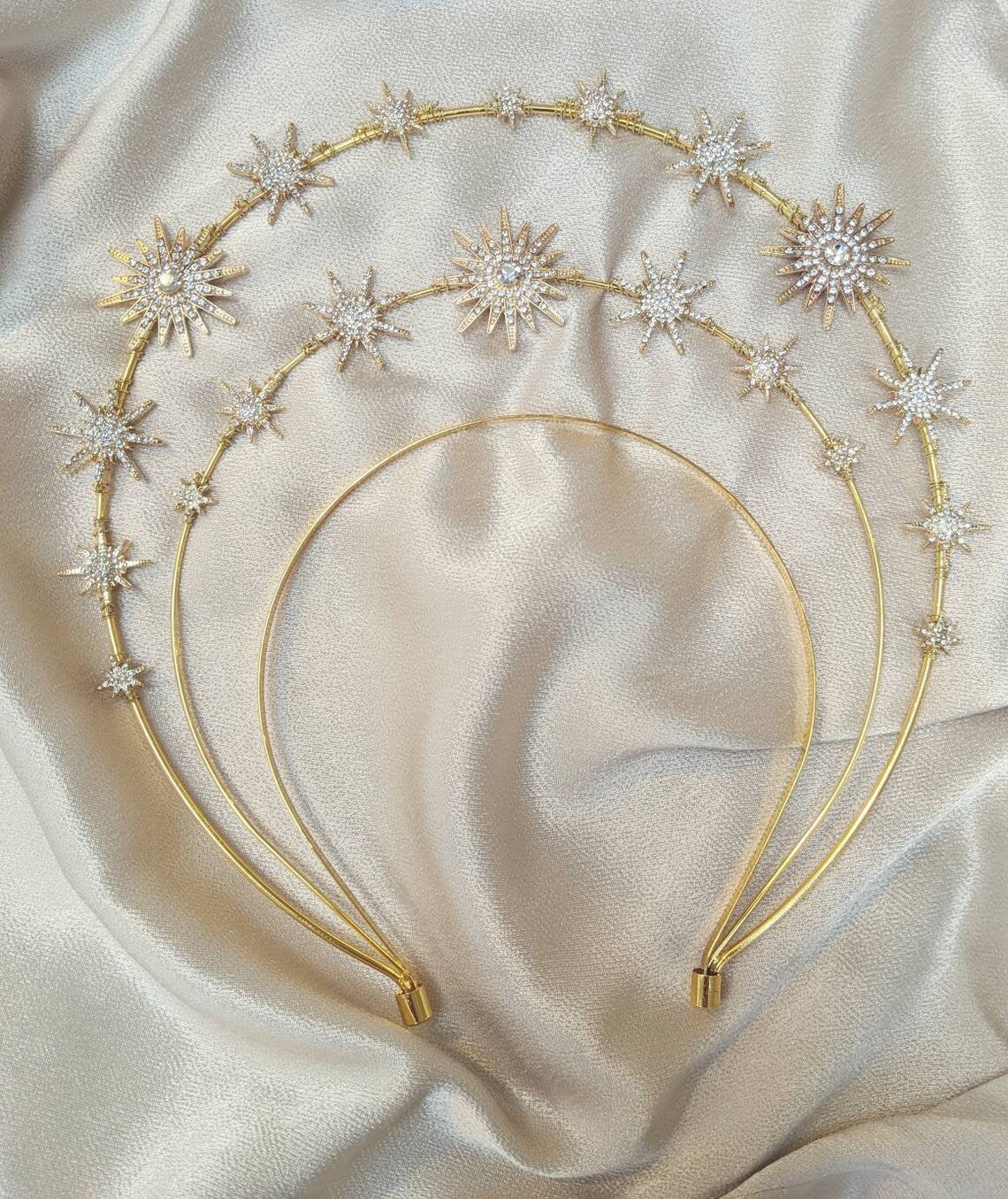 Bridal Constellation Gold Crown Gold Constellation Halo | Etsy