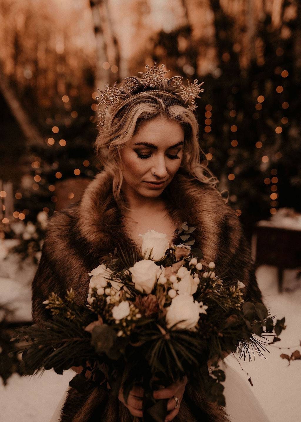 Crystal Gold Halo Celestial Tiara Galaxy Halo Bridal - Etsy Canada