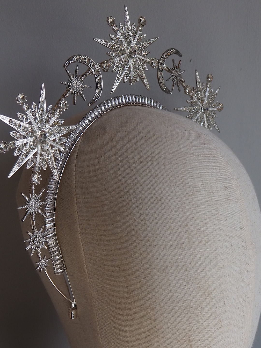 Crystal Silver Halo, Celestial Tiara, Galaxy Halo, Bridal Accessories ...