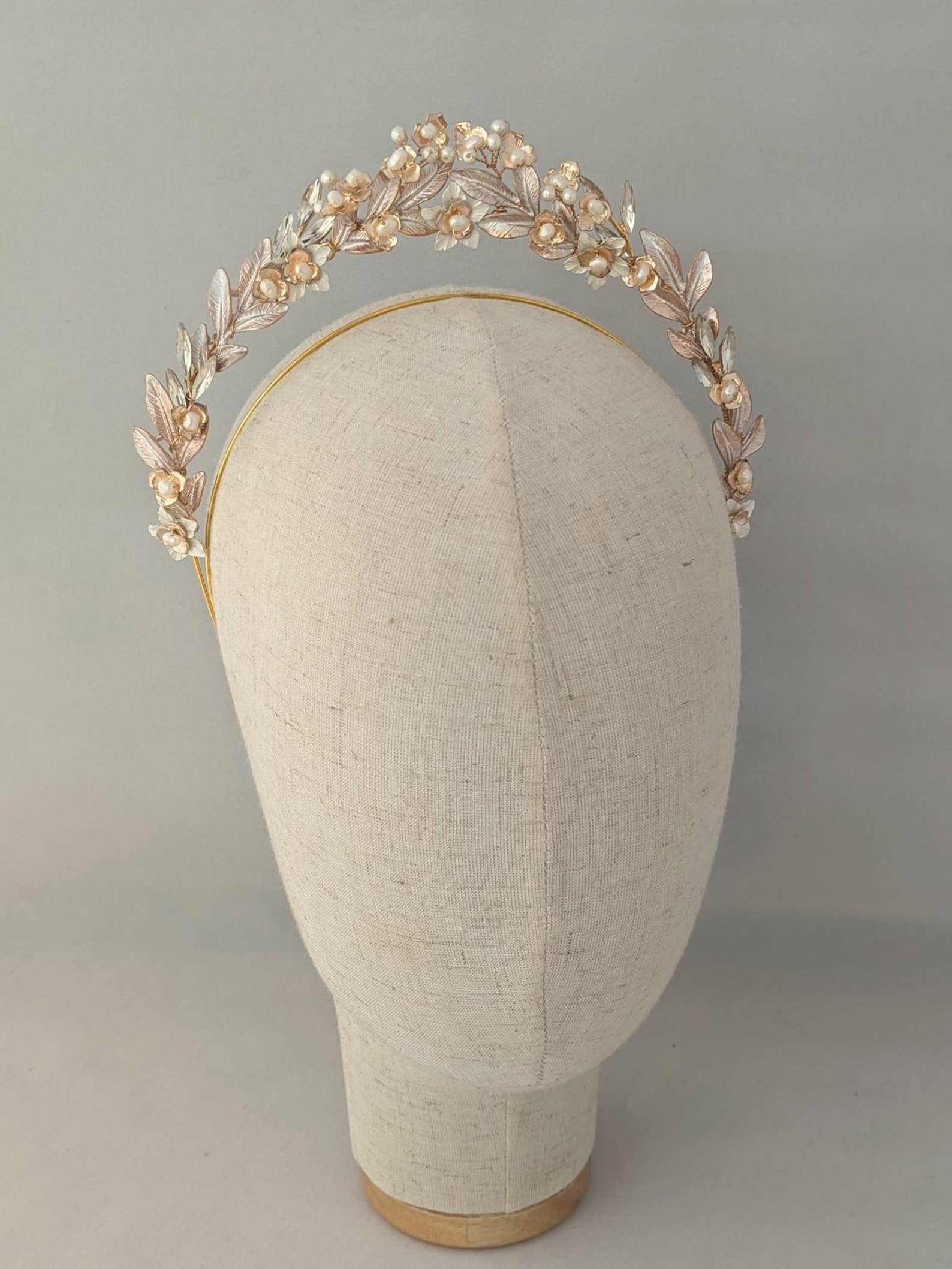 Gold Floral Bridal Headband Gold Floral Bridal Crown Gold - Etsy UK