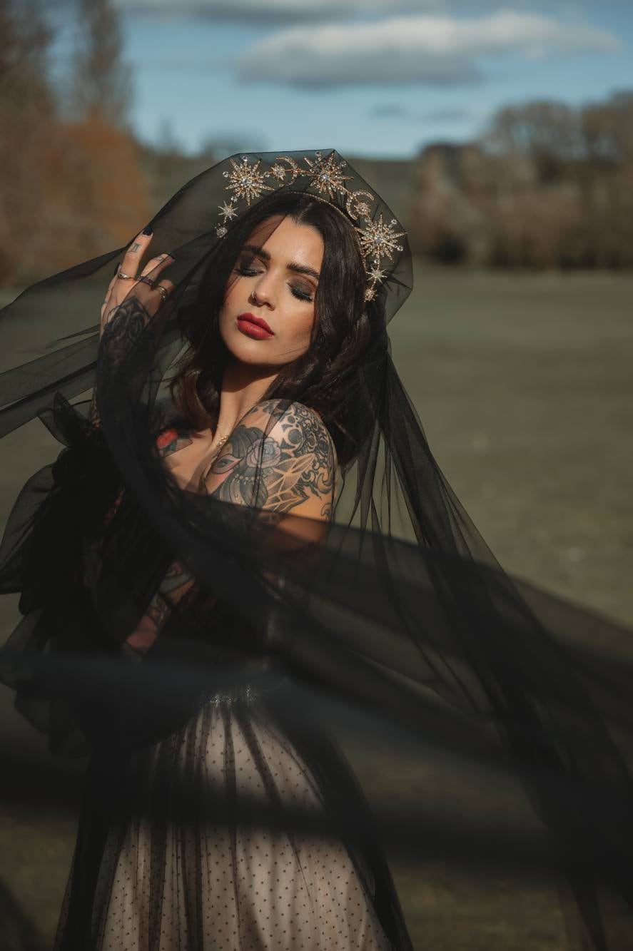 Crystal Gold Halo Celestial Tiara Galaxy Halo Bridal - Etsy Canada