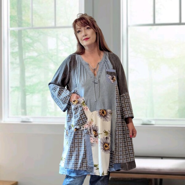 Patchwork Tunic - Etsy