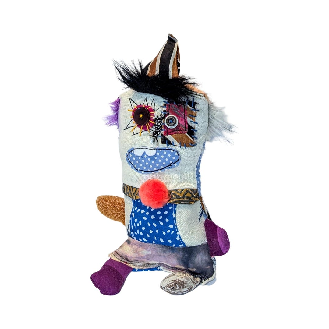 Stuffed Monster Doll Gift Boy or Girl Plush Zombie Stuffie Hand Sewn ...