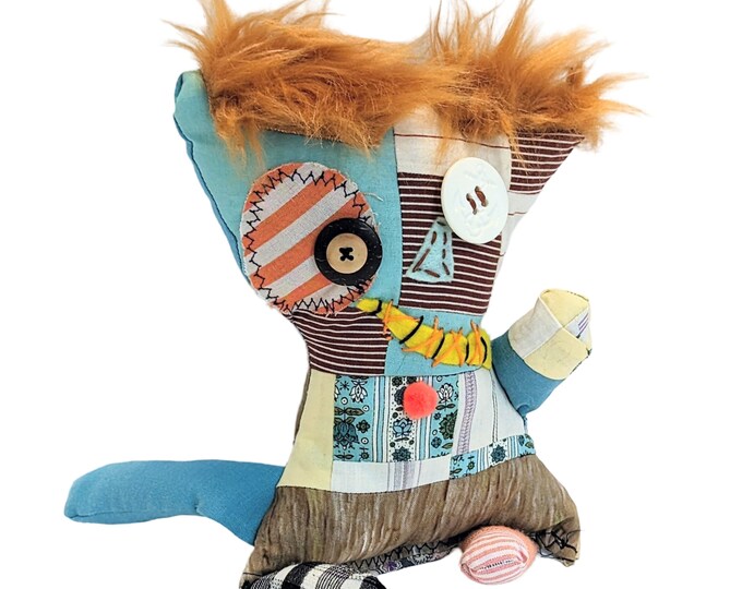 Stuffed Handmade Doll Plush Monster Patchwork Softie Weird Gag Gift for ...