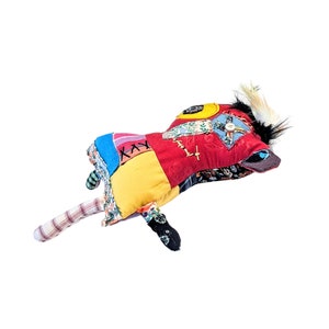 Red Stuffed Monster Doll Funny Face Handmade Ragdoll Plushie One of a ...