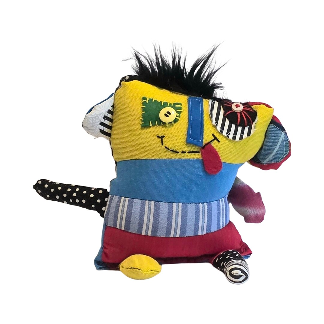 Scrappy Monster Doll Colorful Maximalist Home Decor Gift for Geek ...