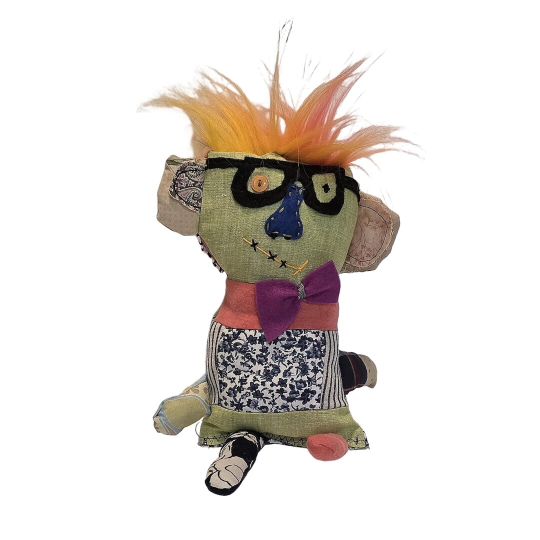 Monster With Glasses Funny Nerd Doll Gift for Him or Her Stuffed Fun ...