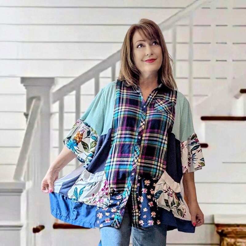 Upcycled Blouse - Etsy