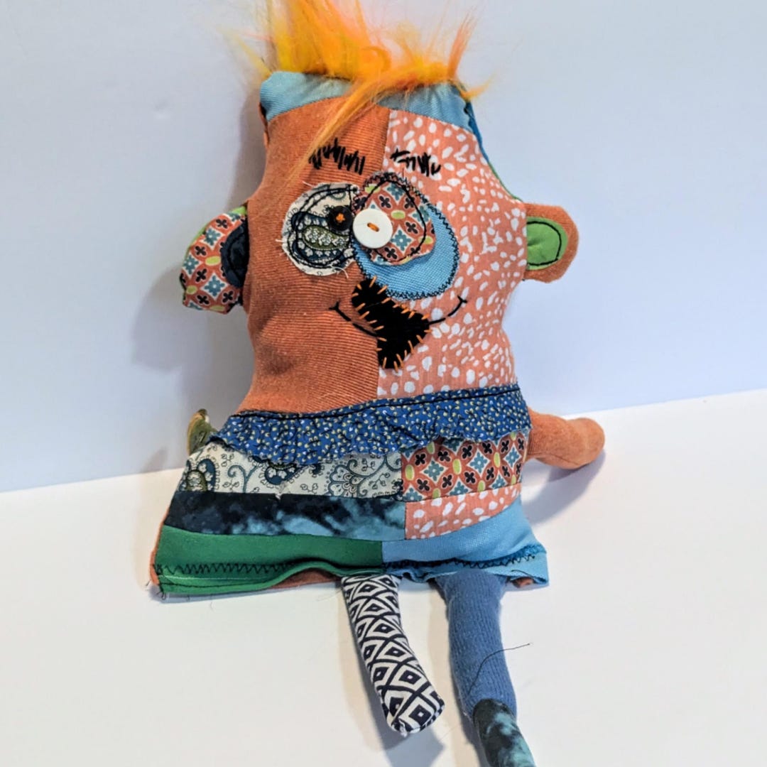Boy or Girl Gift Stuffed Monster Orange Funny Doll Plushie Stuffie Odd ...