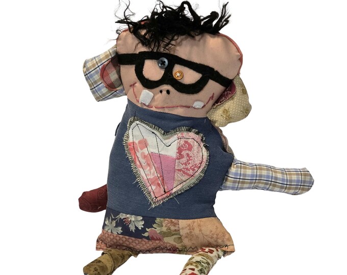 Handmade Monster Doll With Glasses and Funny Teeth Goify Grin Plushie ...