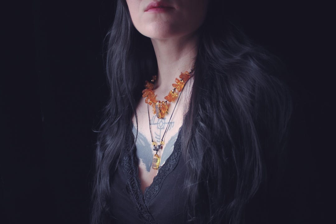 The Valkyrie Baltic Amber Talisman Necklace - Etsy