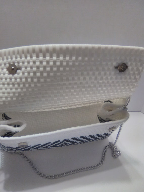 Mexican Boho Artisan Hand Woven Plastic Hobo Hand Bag - Gem