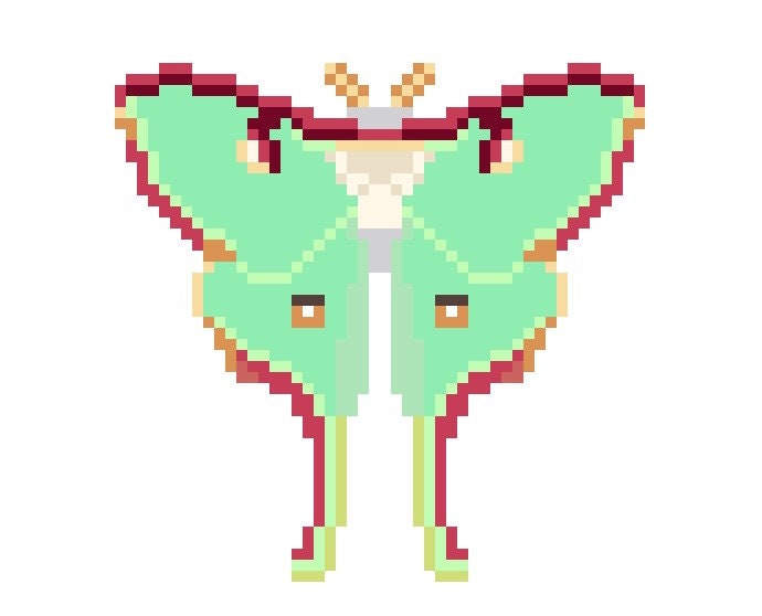 Cross Stitch Pattern Luna Moth - Etsy