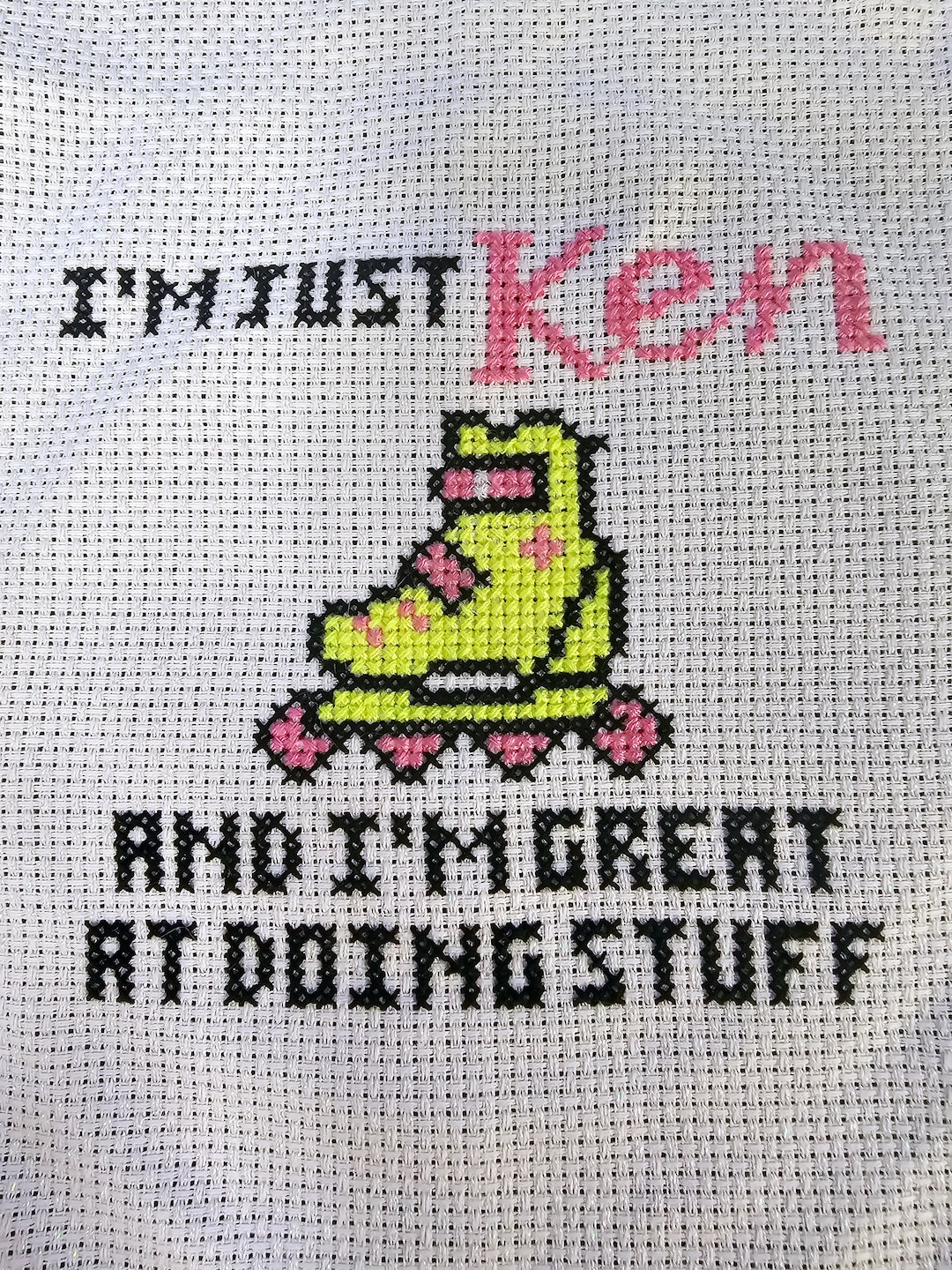 Cross Stitch Pattern Barbie I'm Just Ken Rollerblade - Etsy