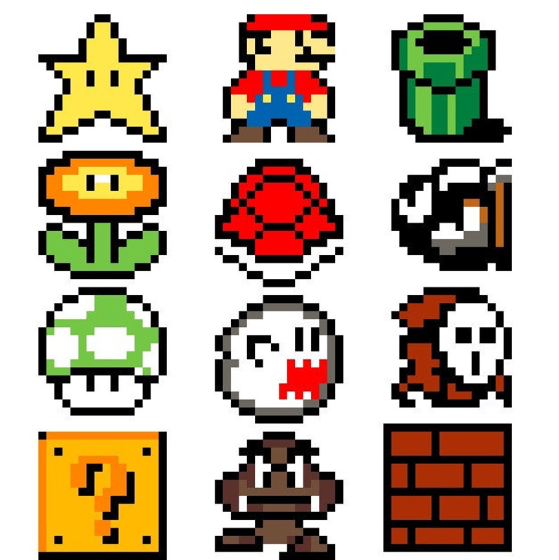 Cross Stitch Pattern Super Mario - Etsy