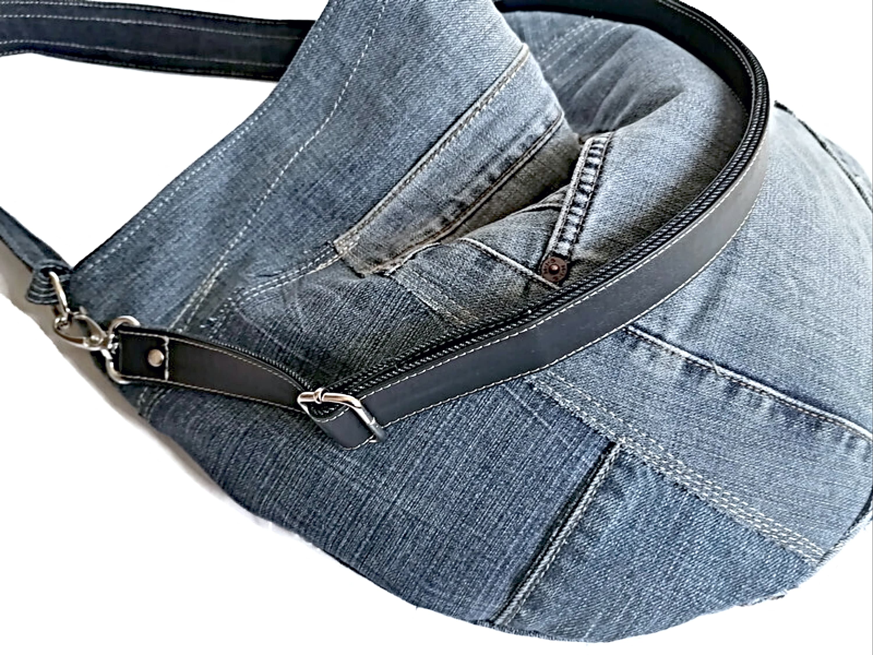 Recycled jeans bag Denim bag Jeans handbag Denim handbag Jeans | Etsy