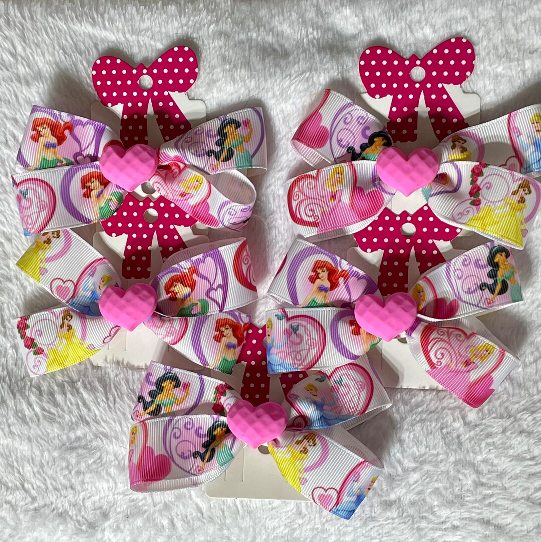 Disney Princesses Hair Bow Clip - Etsy