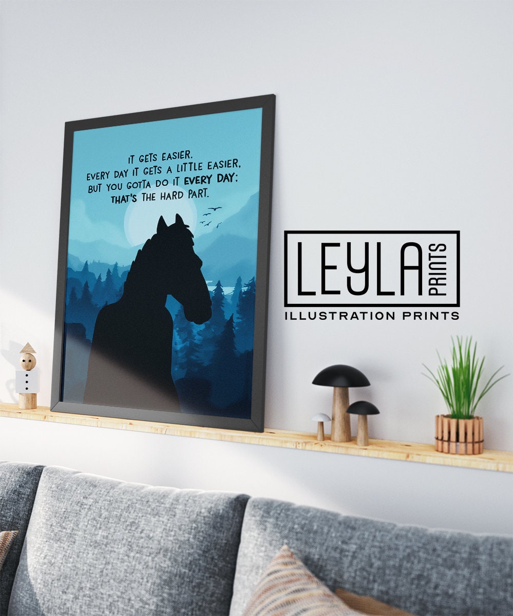BoJack Horseman Poster It Gets Easier BoJack Print | Etsy BoJack Horseman Poster It Gets Easier BoJack Print | Etsy