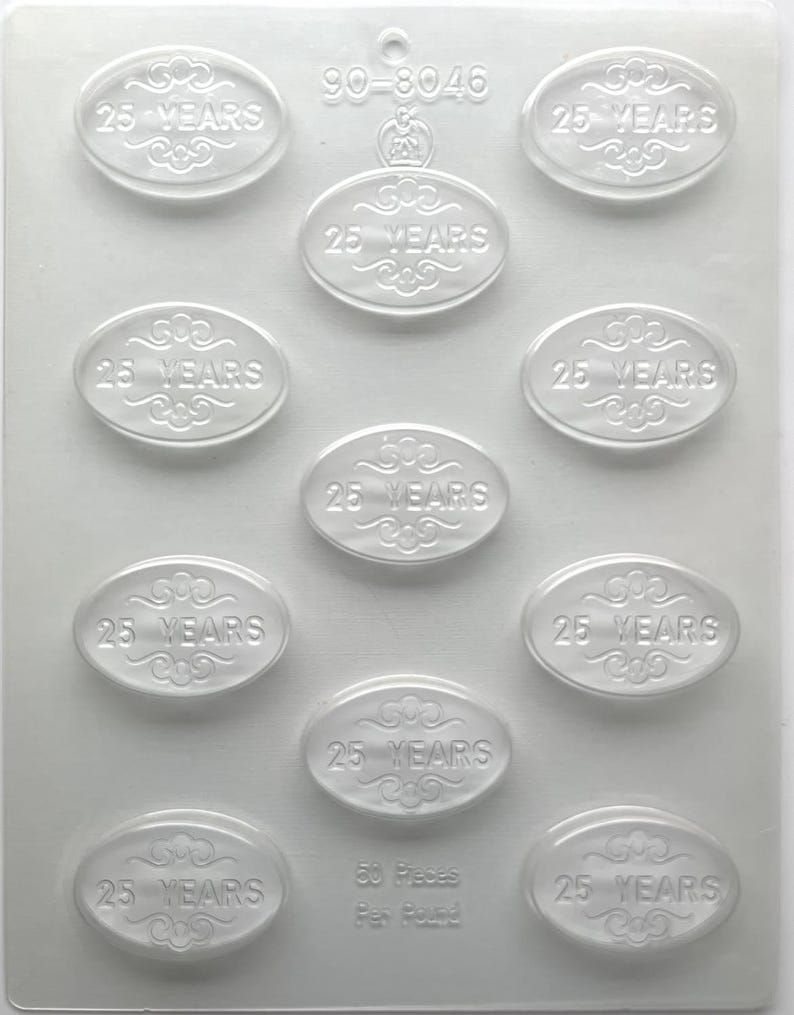 25 YEARS Oval Chocolate Candy Mold** - Etsy