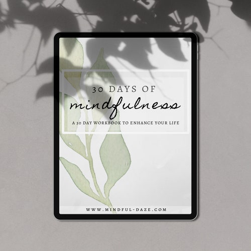 30 Days of Mindfulness Workbook Mindfulness Ebook to Enhance | Etsy