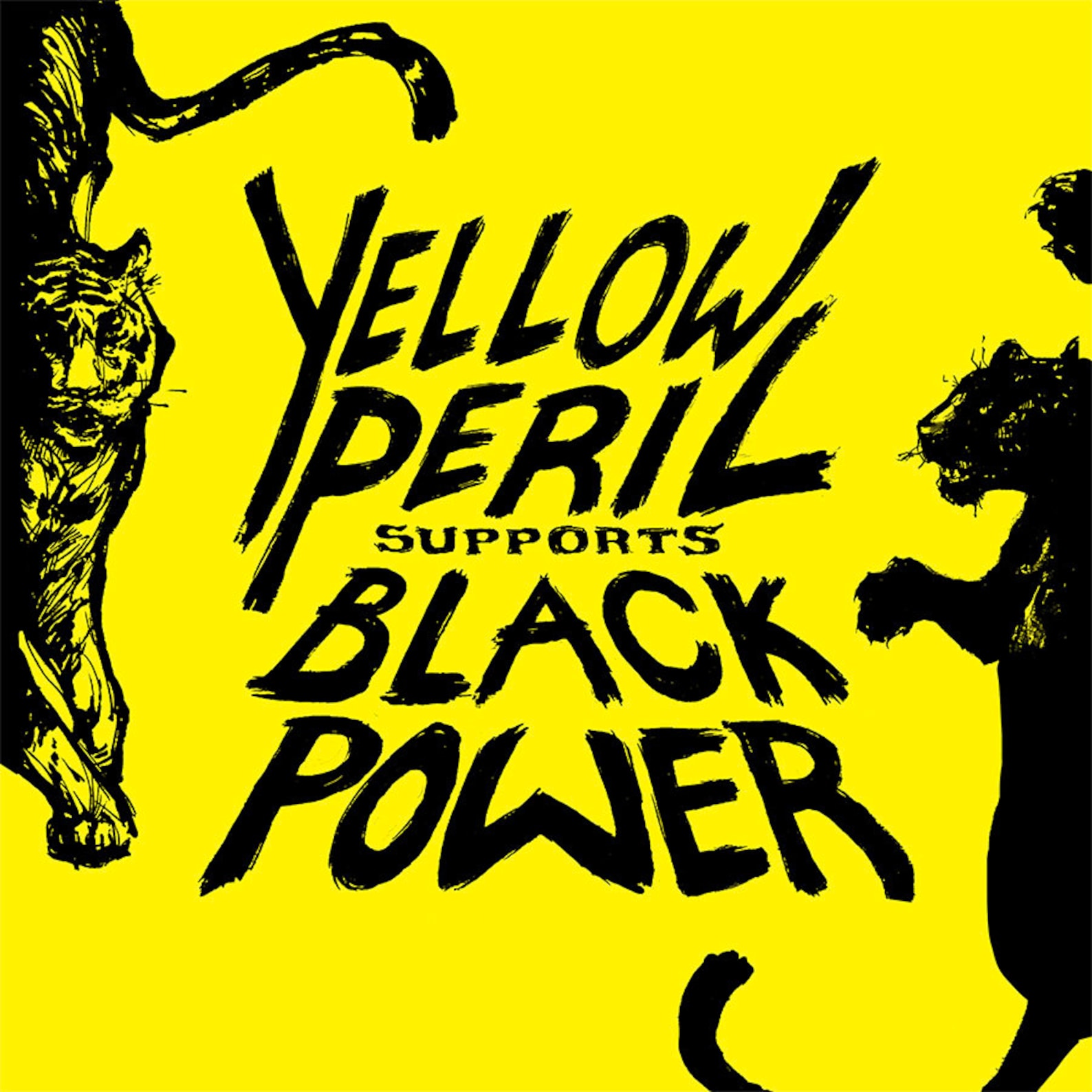 POSTCARD 6x6 Print Yellow Peril Supports Black Power Black - Etsy