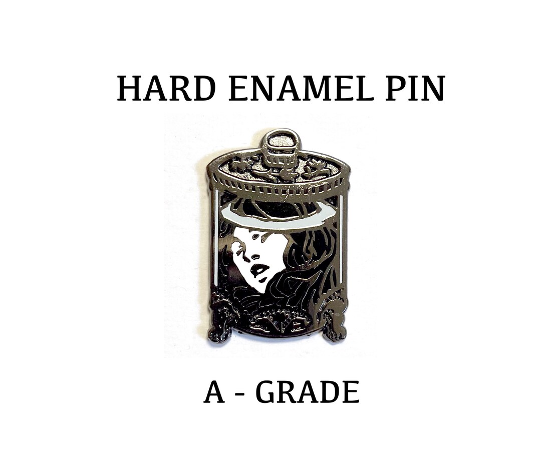 Pickled Head Black Nickel Plated Hard Enamel Pin || 1.5 Inch || Lapel ...