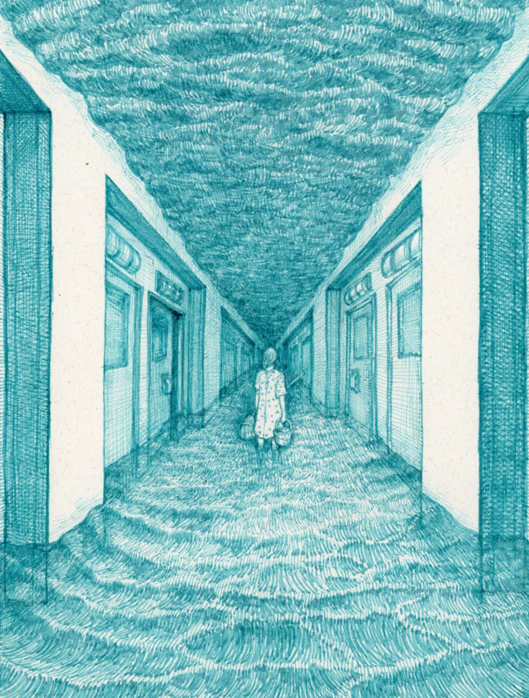 Art Print || 11 X 14 Inch Thresholds || Ink Drawing Print || Surreal ...