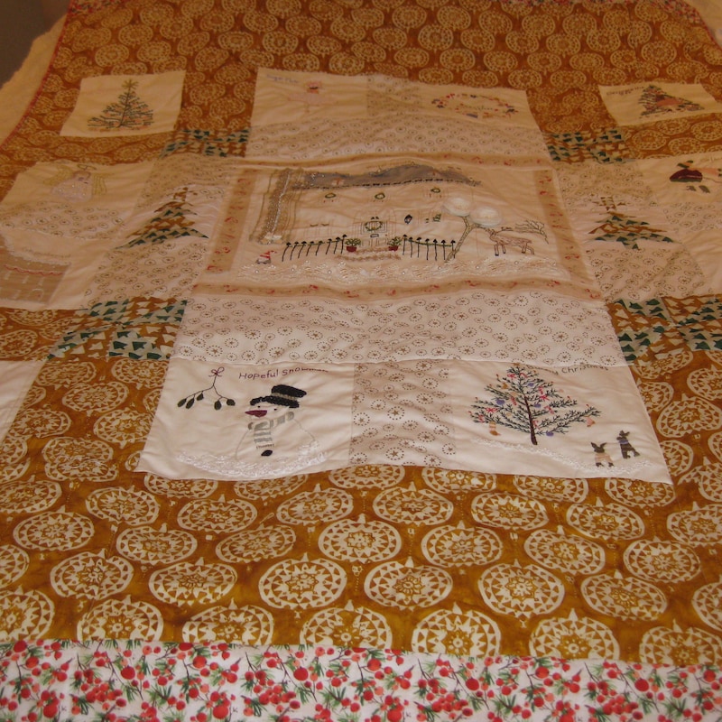 Embroidered Quilt - Etsy