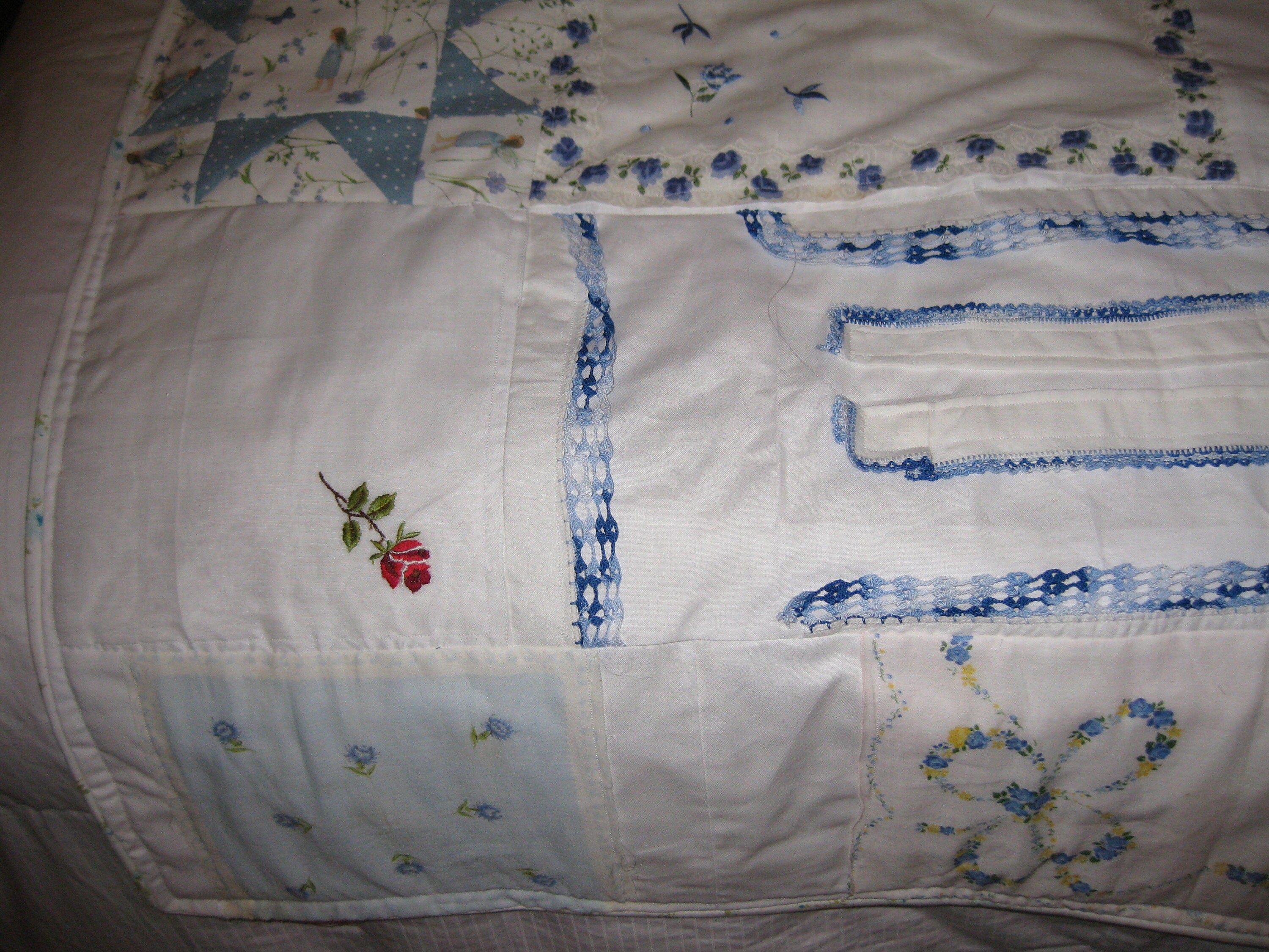 Blue Vintage Handkerchiefs Quilt - Etsy
