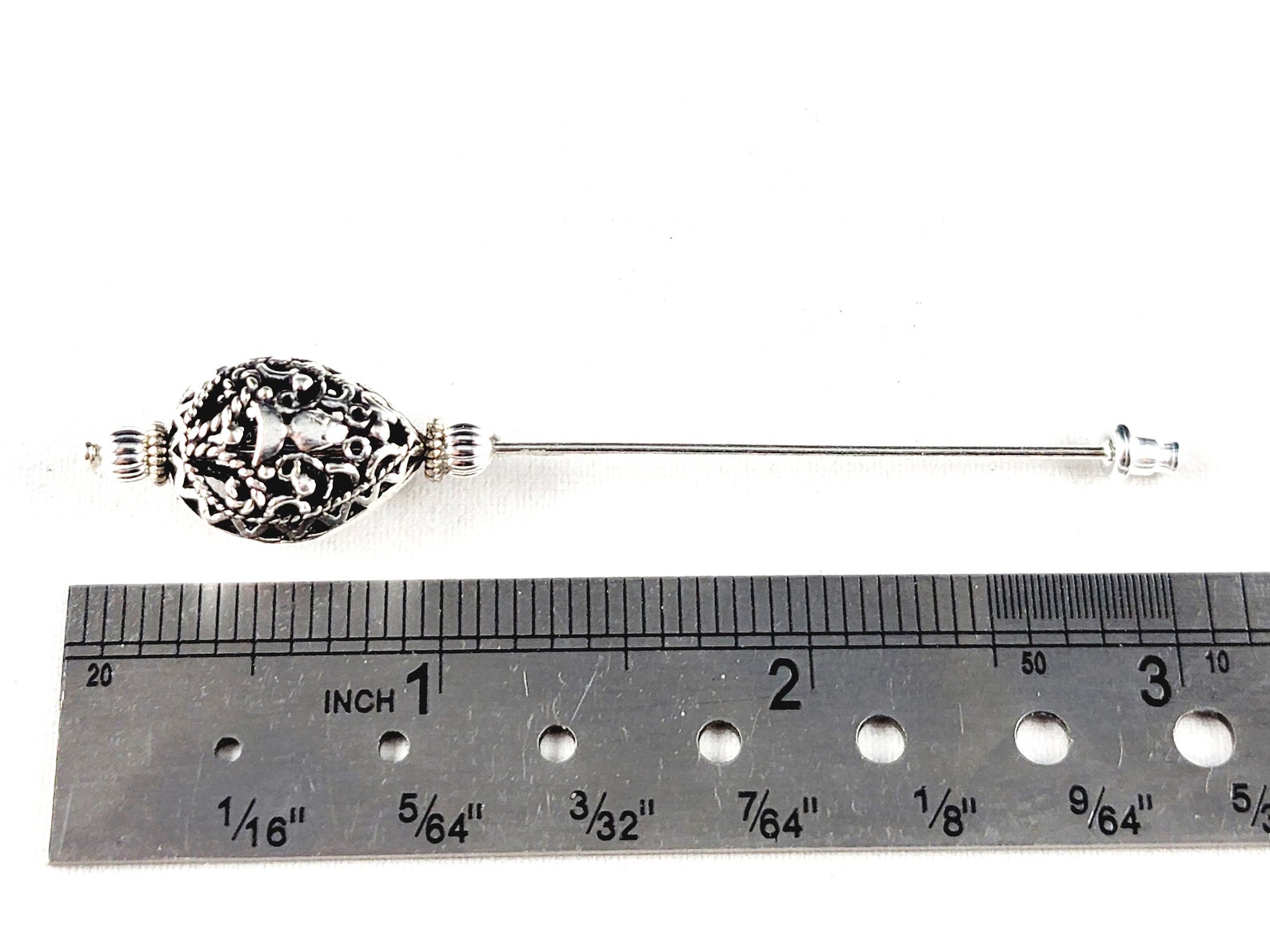 Antique Silver Plated Cut-out Designed Bead Pins - Etsy