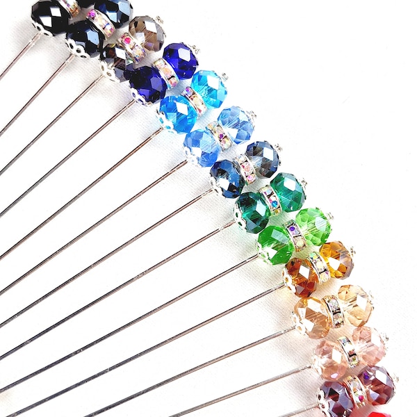 Rhinestone Stick Pin - Etsy